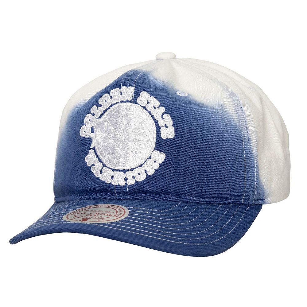 Men's Mitchell & Ness Blue/White Golden State Warriors Dip Dye Pro ...