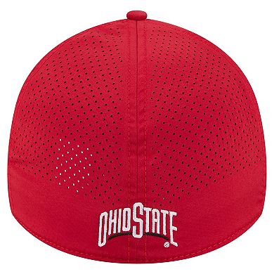 Men's New Era Scarlet Ohio State Buckeyes Rope 39THIRTY Flex Hat
