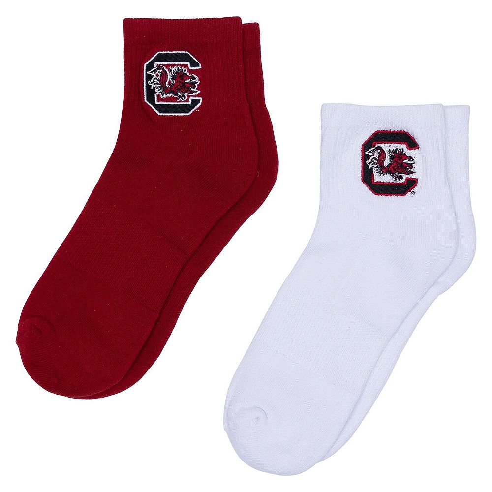 Women's ZooZatz White/Garnet South Carolina Gamecocks Two-Pack Quarter ...