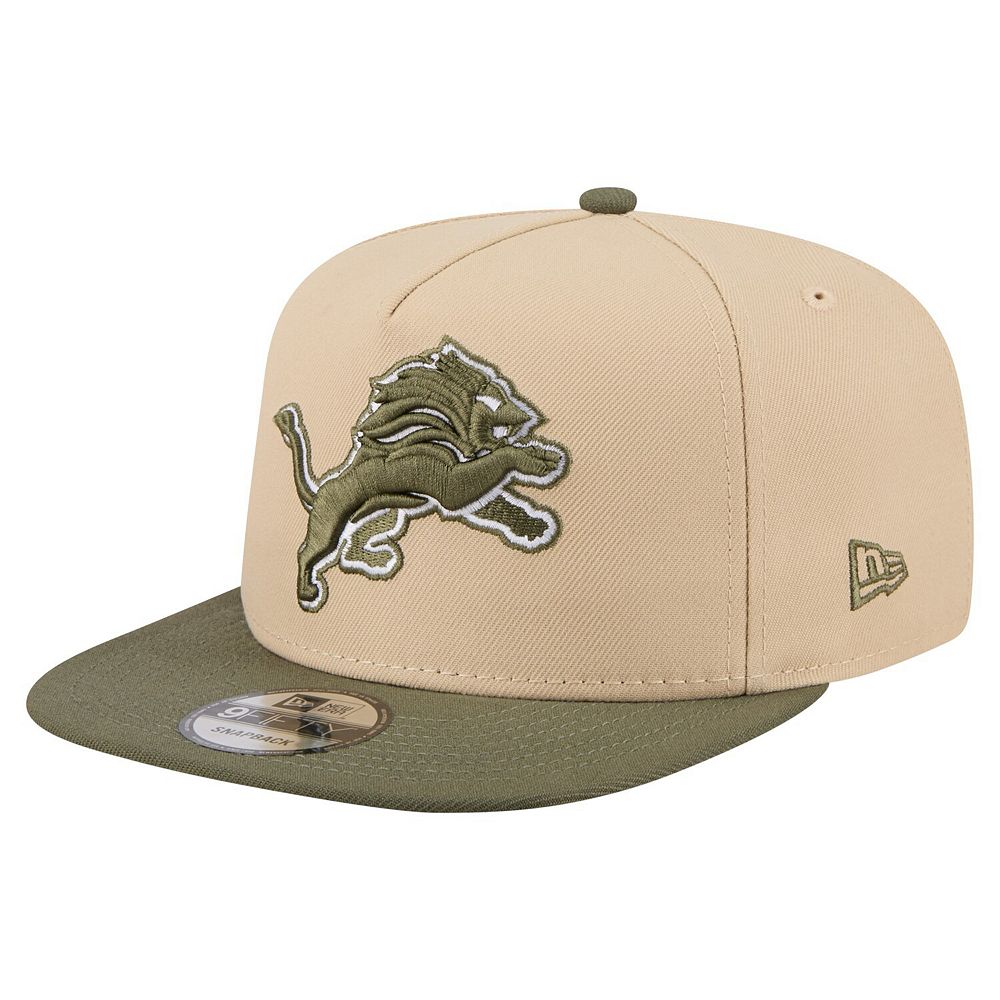 Men's New Era Light Beige/Olive Detroit Lions Color Pack A-Frame 9FIFTY ...