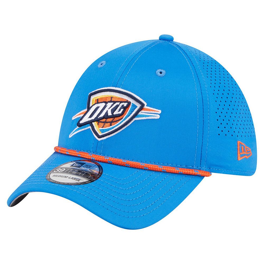 Men's New Era Blue Oklahoma City Thunder Featherweight Poly Rope Flex ...
