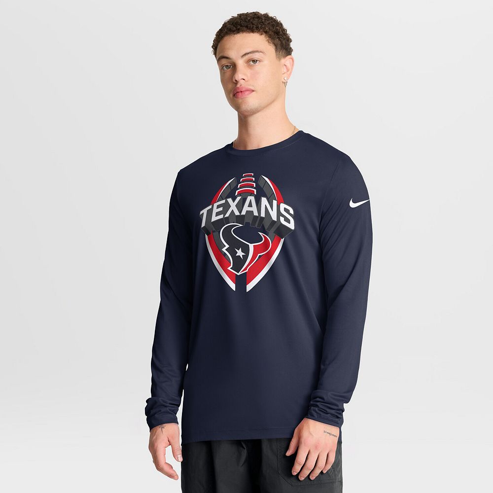 Men's Nike Navy Houston Texans Primetime Legend Icon Performance Long ...