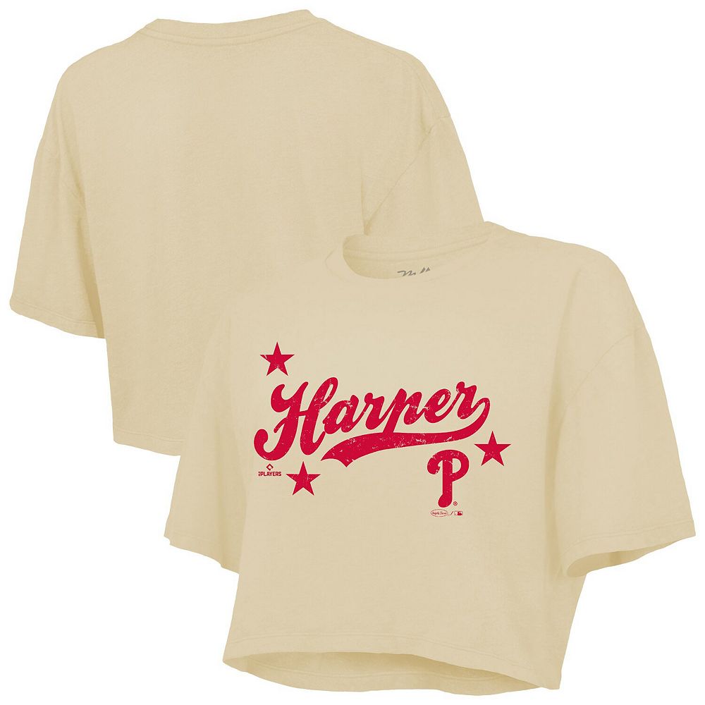 Women's Majestic Threads Bryce Harper Cream Philadelphia Phillies Boxy ...