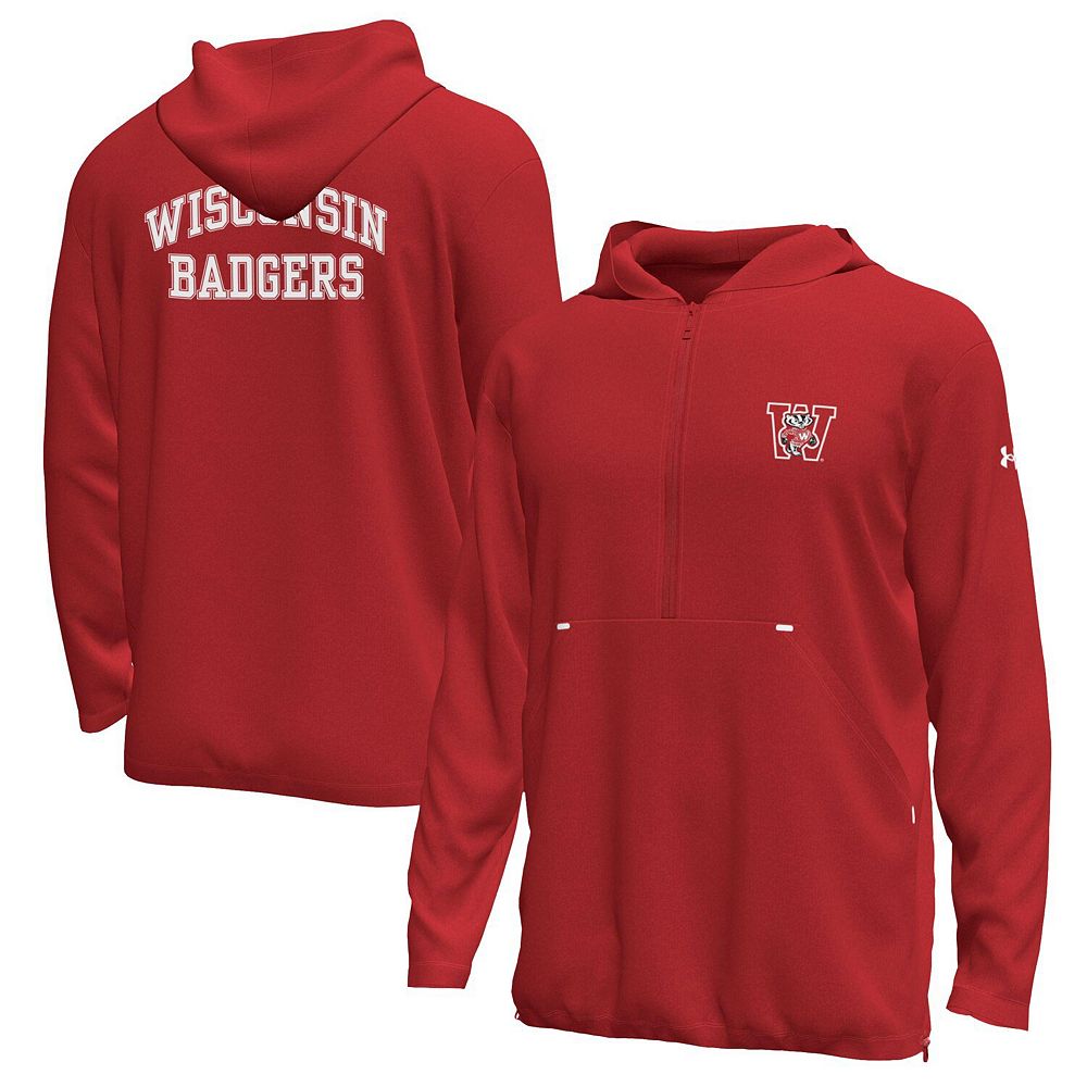 Men's Under Armour Red Wisconsin Badgers Throwback Motion Heavyweight ...