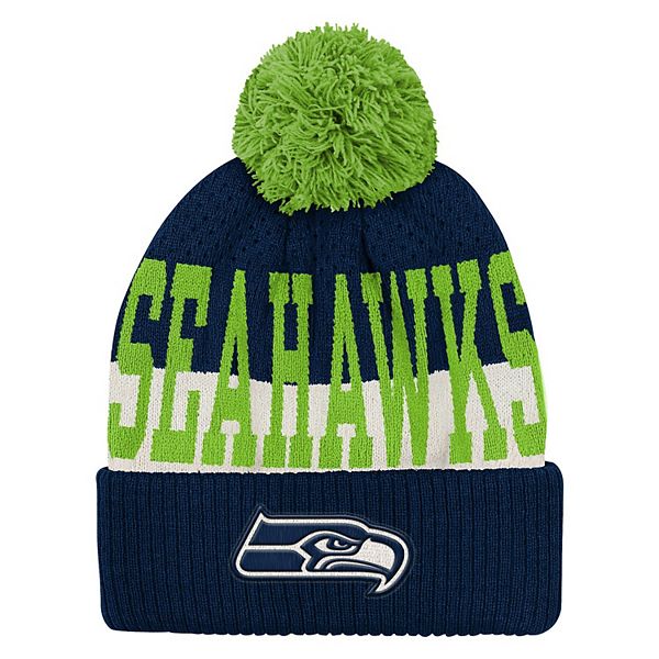 Youth Outerstuff College Navy Seattle Seahawks Modern Fan Cuffed Knit ...