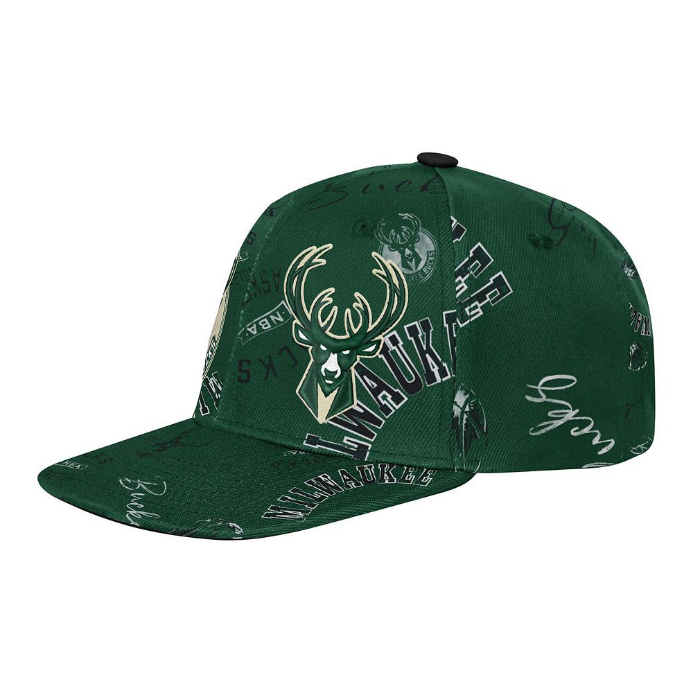 Youth Outerstuff Hunter Green Milwaukee Bucks Street Hooper Allover ...