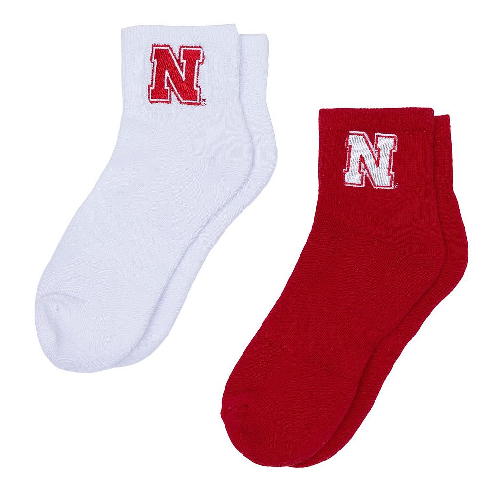 Women's ZooZatz Scarlet/White Nebraska Huskers Two-Pack Quarter-Length ...