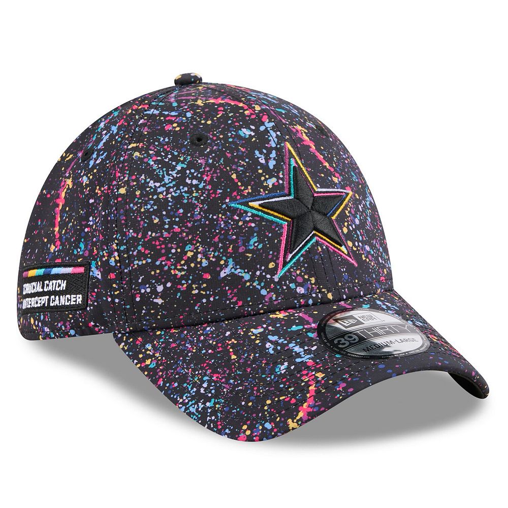 Men's New Era Black Dallas Cowboys 2025 NFL Crucial Catch 39THIRTY Flex Hat