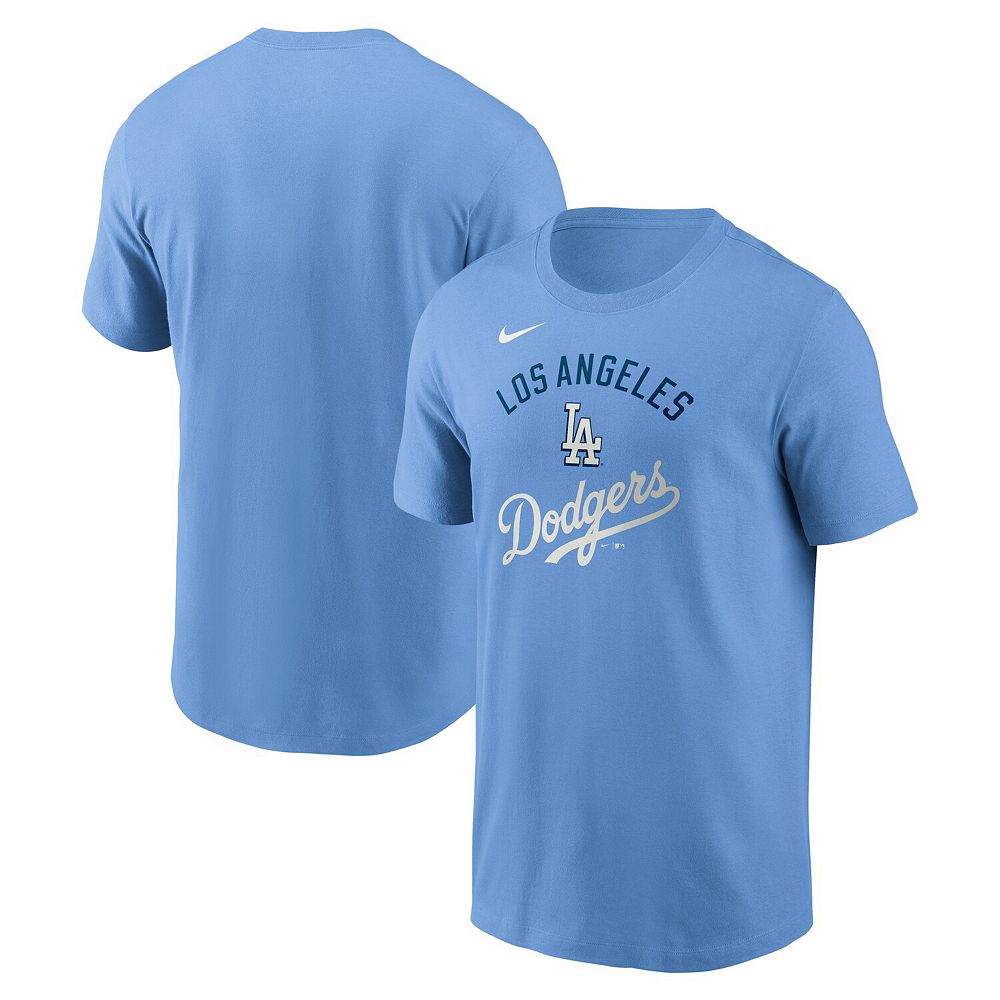 Men's Nike Light Blue Los Angeles Dodgers Early Innings Stack T-Shirt
