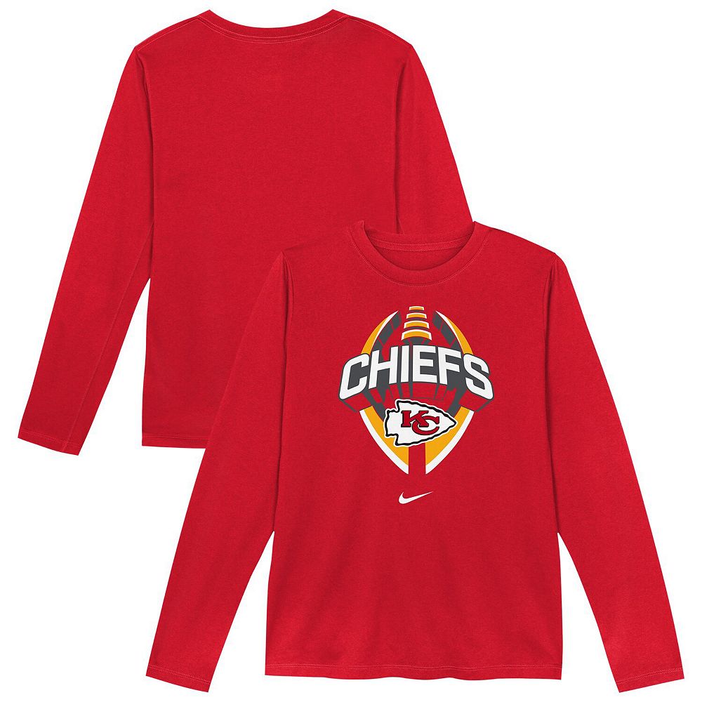 Preschool Nike Red Kansas City Chiefs Primetime Legend Icon Long Sleeve ...