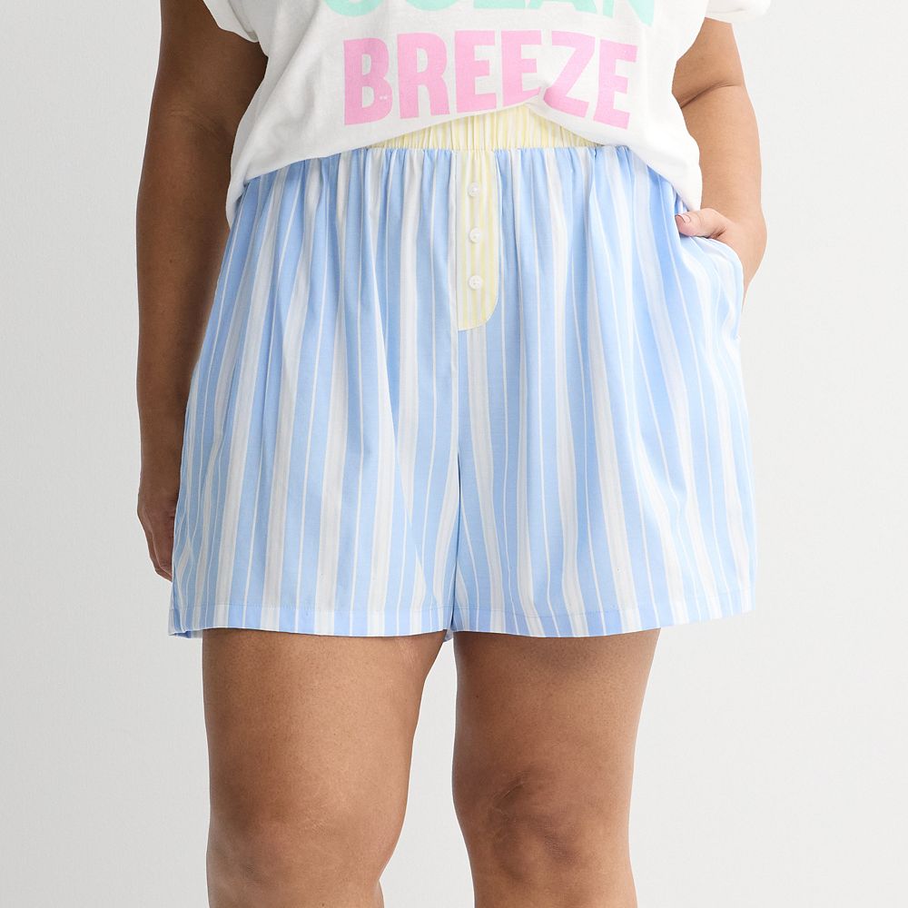 Plus Size Sonoma Goods For Life® Woven Pajama Shorts