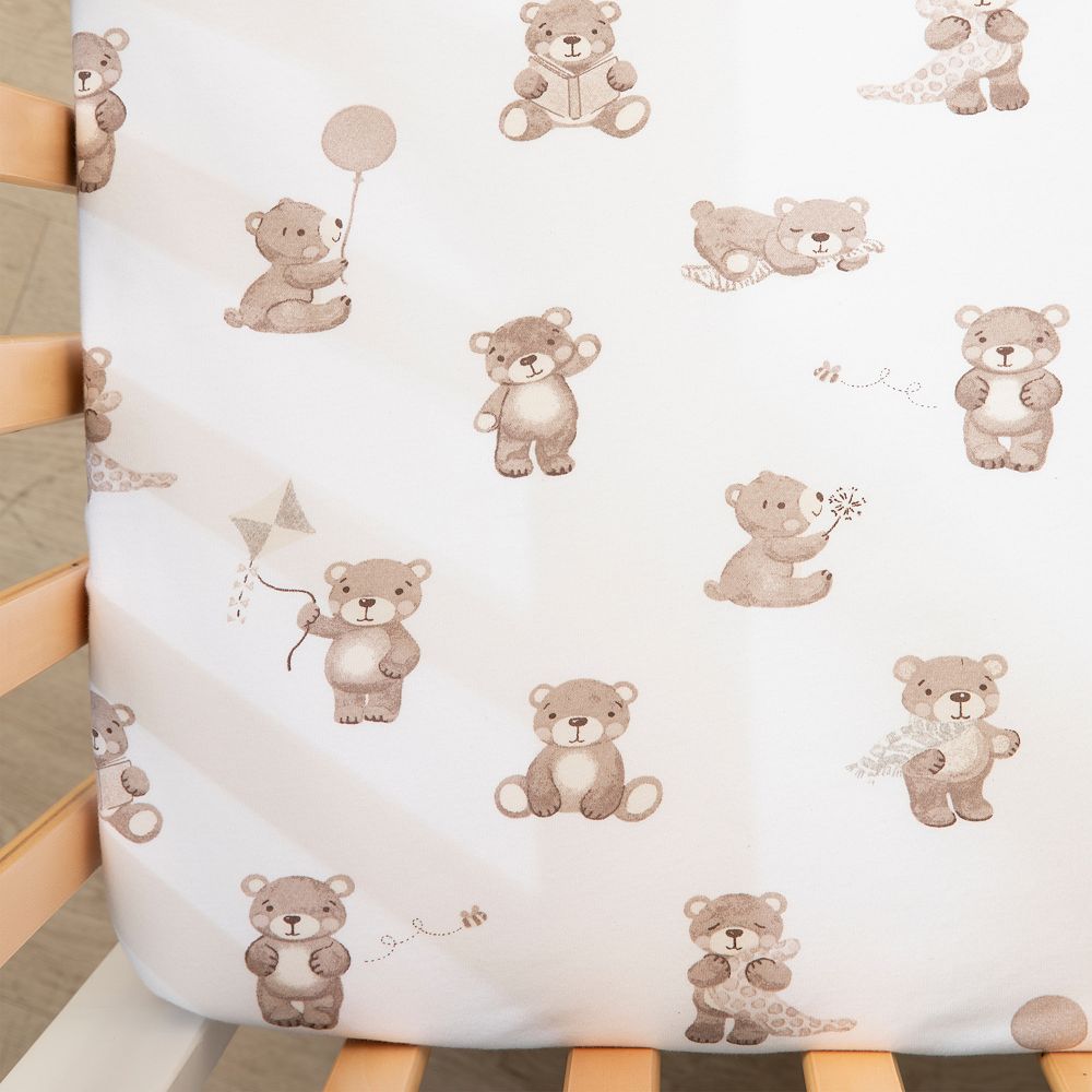 Living Textiles Baby Cotton Jersey Crib Little Geese Sheet