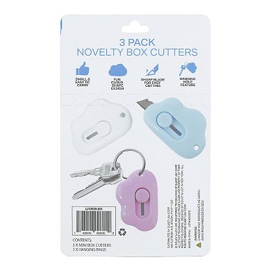 iJoy 3-Pk. Mini Box Cutters – Safe & Compact Utility Knives with ...