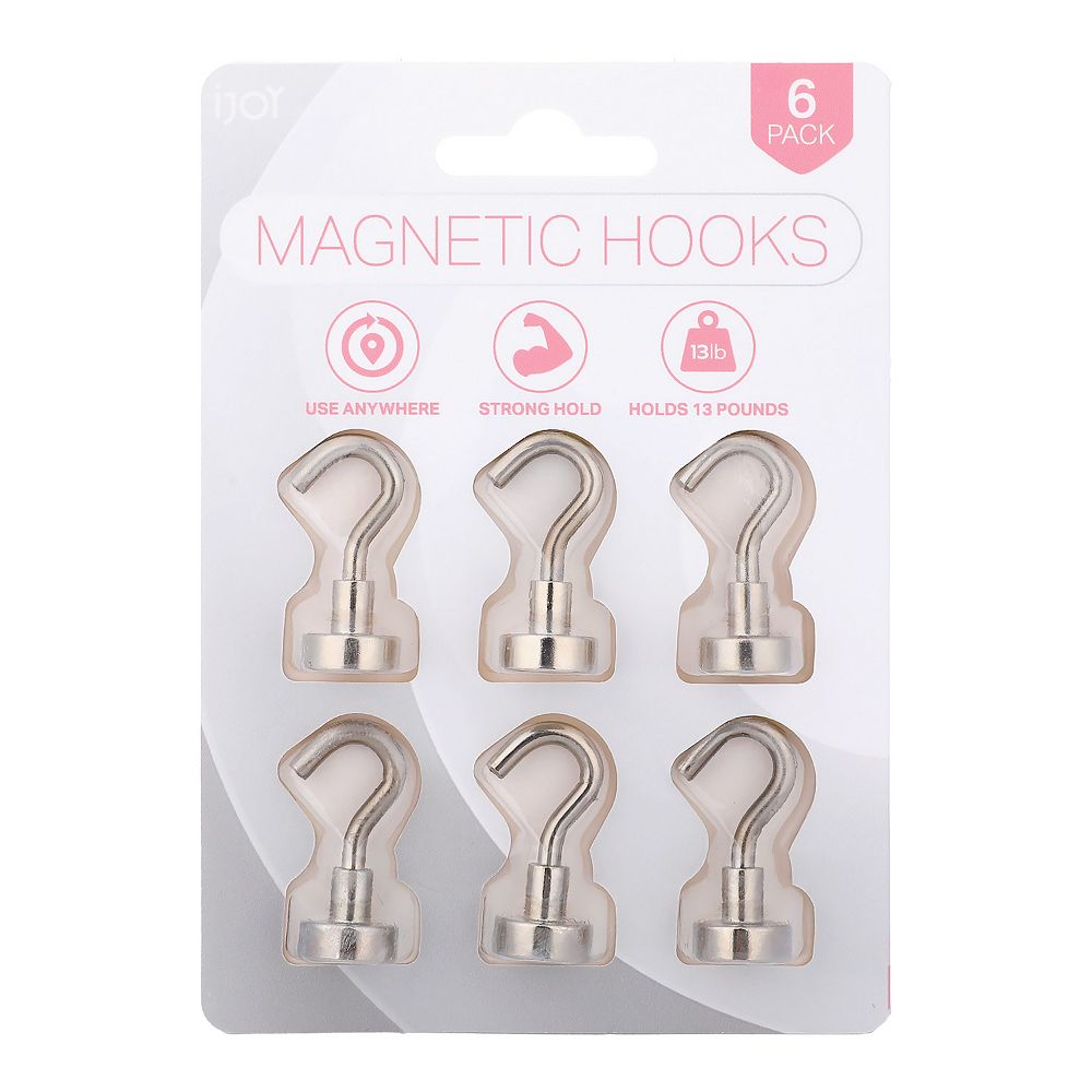 iJoy 6-pk. Strong Hold Magnetic Hooks