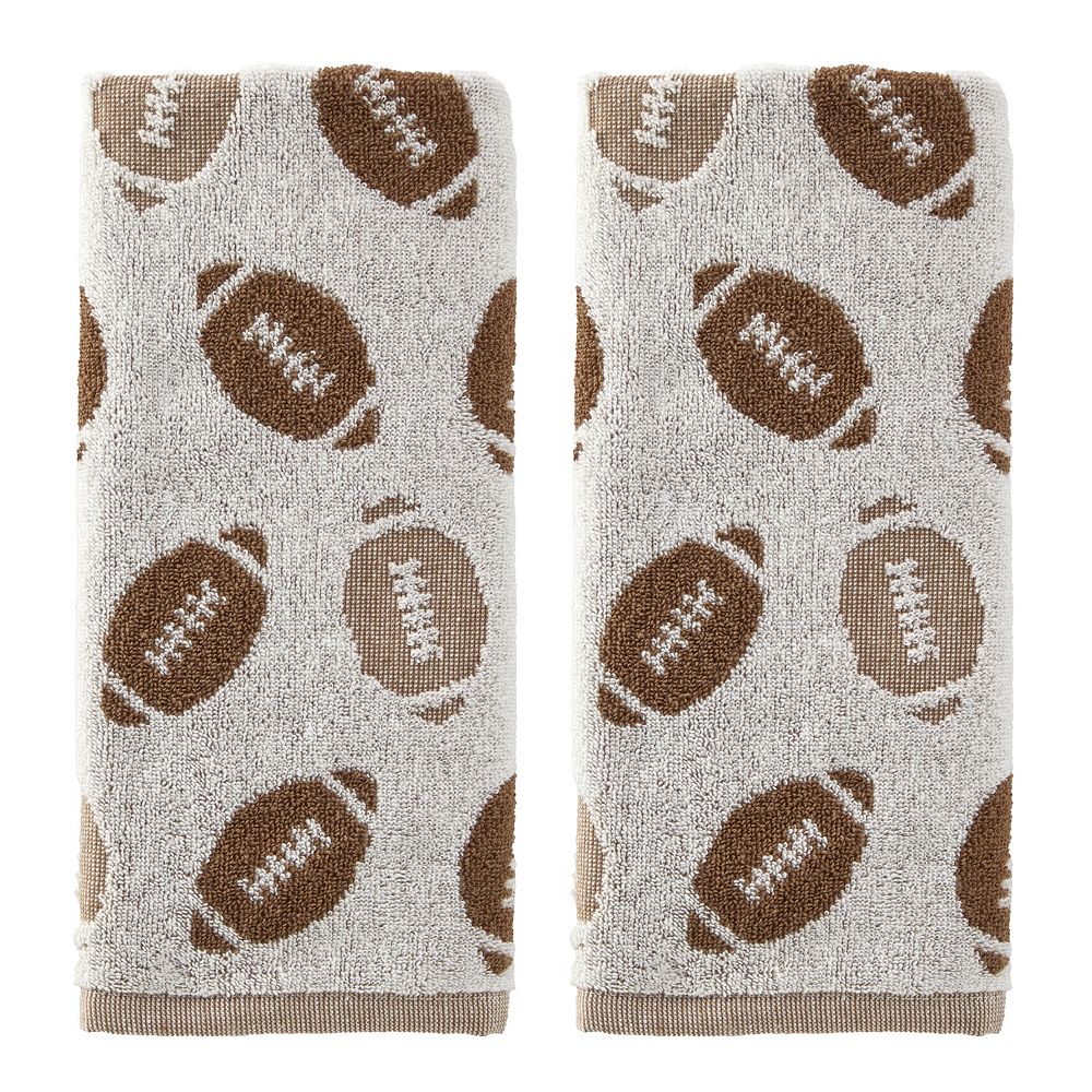 SKL Home 2-piece Football Jacquard Hand Towel Set