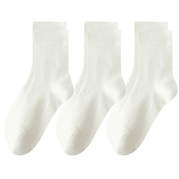 Women's 3 - Pack Classic Crew Socks with Soft Stretch Knit Fabric and ...