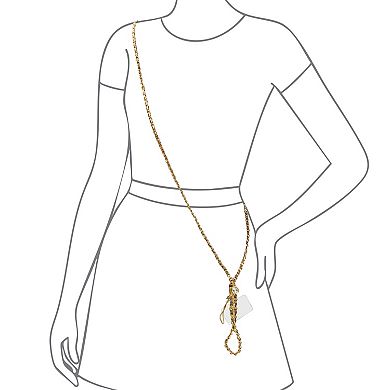 Emberly Faux Leather Crossbody & Wristlet Chain Phone Holder Set