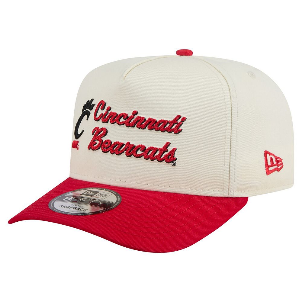 Men's New Era Cream/Red Cincinnati Bearcats Vintage Chainstitch 9FIFTY ...