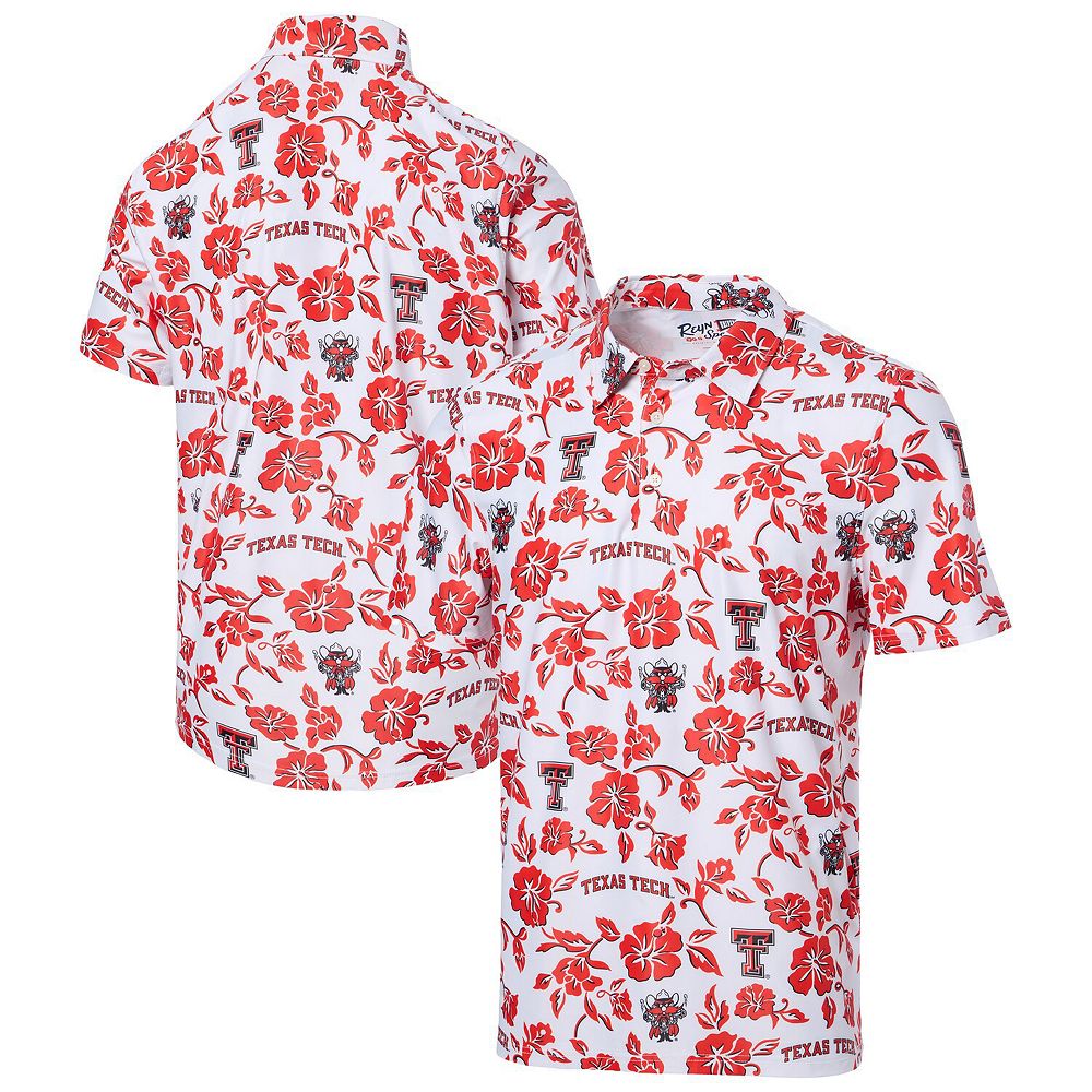 Men's Reyn Spooner White Texas Tech Red Raiders Pua Performance Polo
