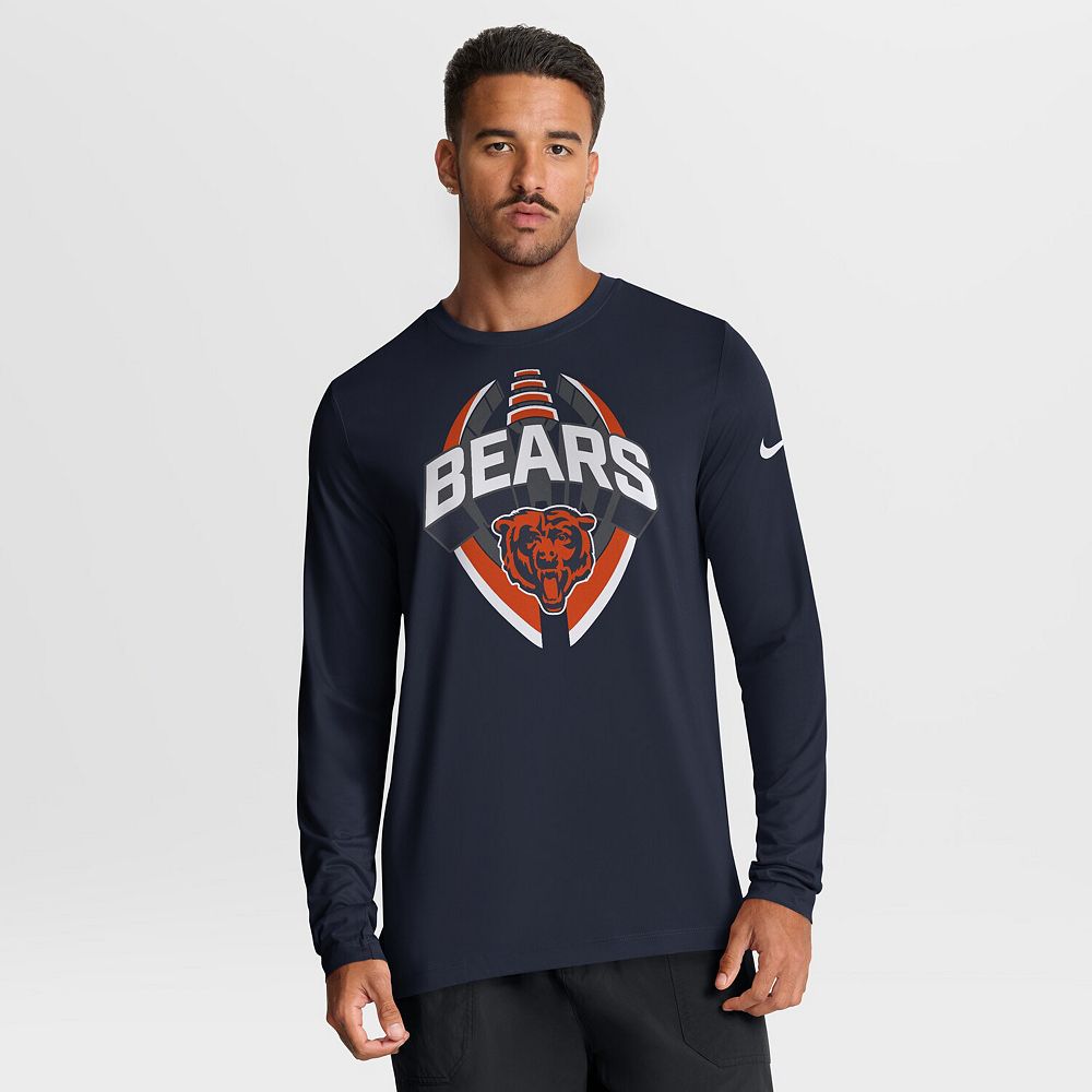 Men's Nike Navy Chicago Bears Primetime Legend Icon Performance Long ...