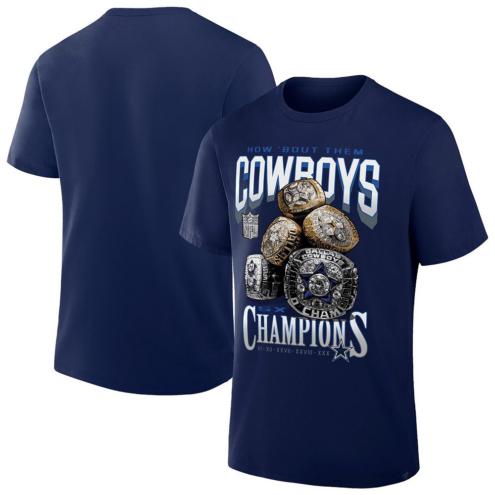Men's Dallas Cowboys Merchandise Navy Dallas Cowboys Rings T-Shirt