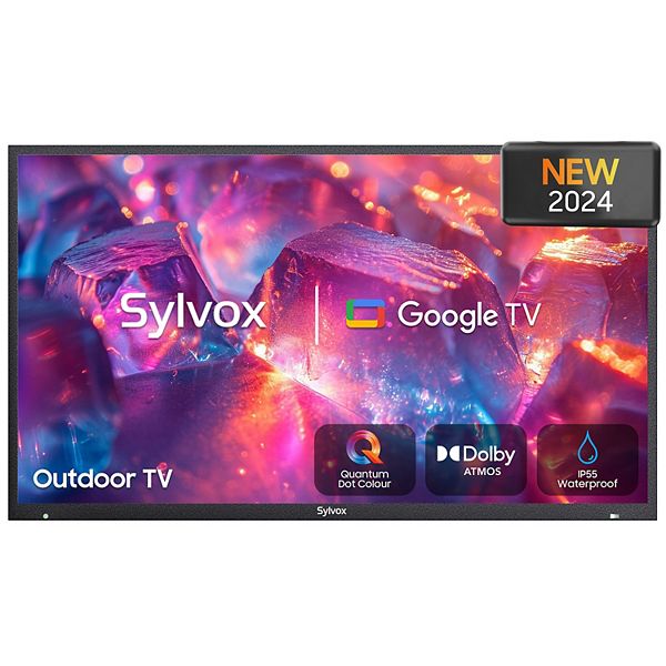 SYLVOX Waterproof Outdoor TV QLED 4K UHD Waterproof Deck pro 2.0 QLED ...