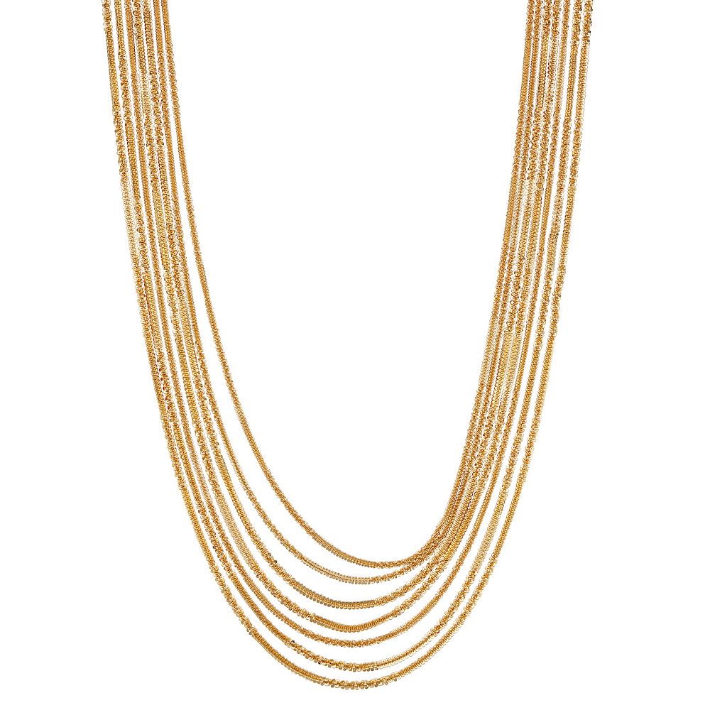 Napier Gold Tone 16-Inch Multi-Row Necklace