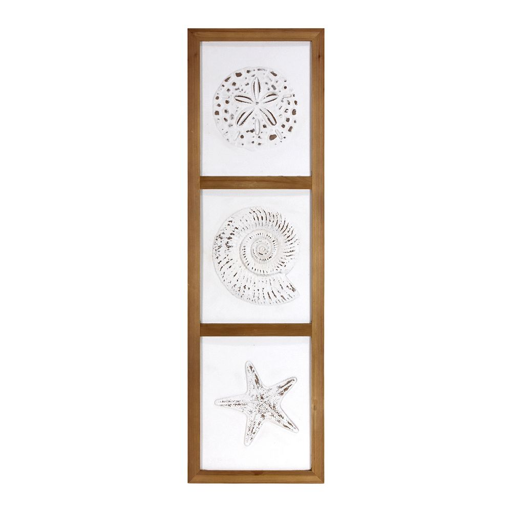 3-Panel Coastal Sea Life Framed Wall Art