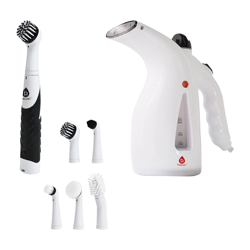 Cordless Power Scrubber Cleaning Brush + Pursonic 300ml Handheld Travel ...