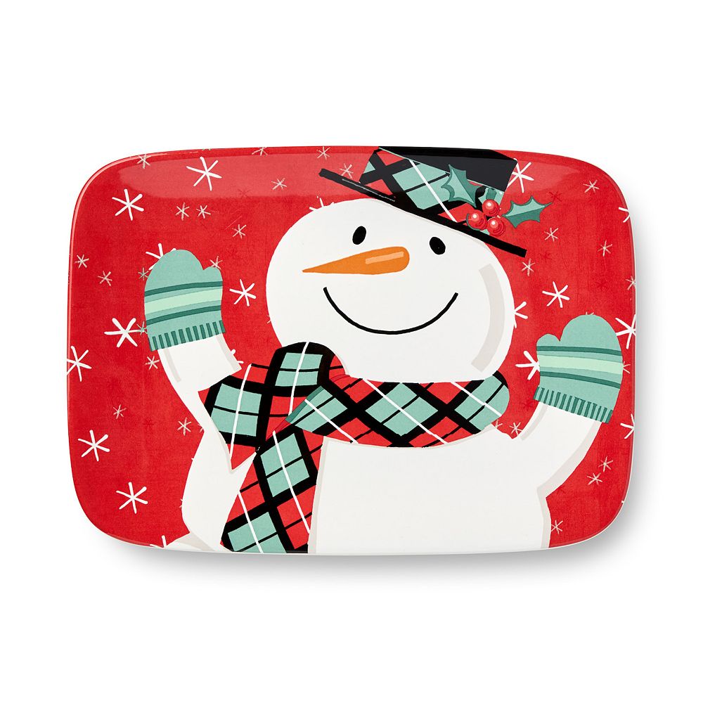 Certified International Christmas Whimsy Snowman 14-Inch x 10-Inch ...