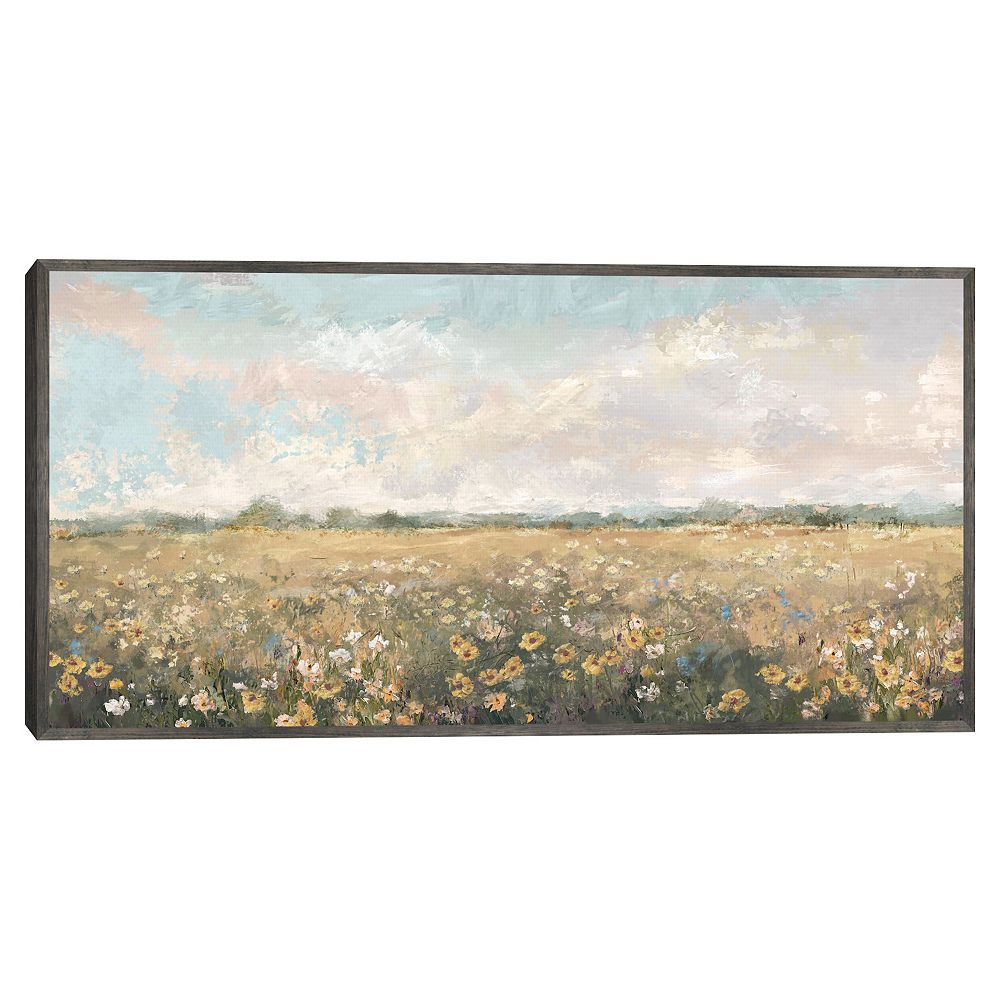 Masterpiece Meadow Colors Framed Canvas Wall Art