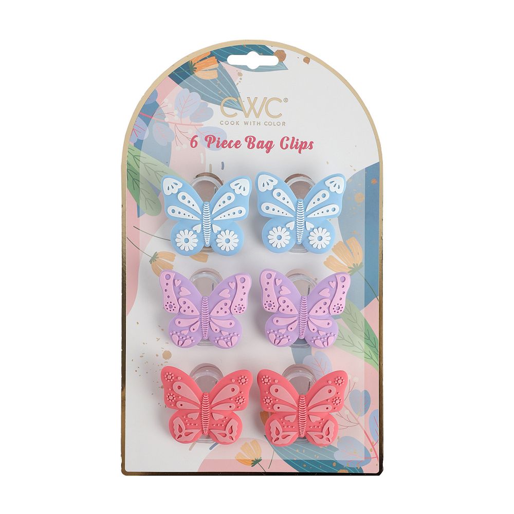 Enchante 6-pc. Smiley Face Daisy Bag Clips Set - PVC with Magnetic Back