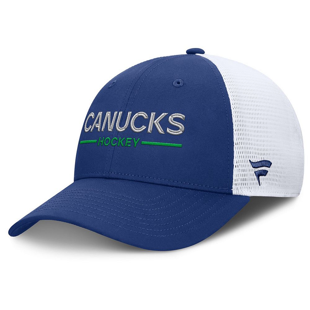Men's Fanatics Blue/White Vancouver Canucks Authentic Pro Rink Lockup ...