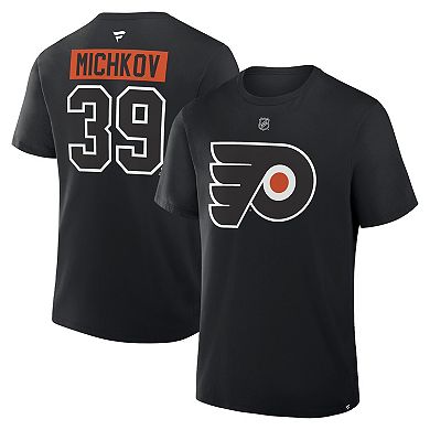 Men's Fanatics Matvei Michkov Black Philadelphia Flyers Authentic Stack ...