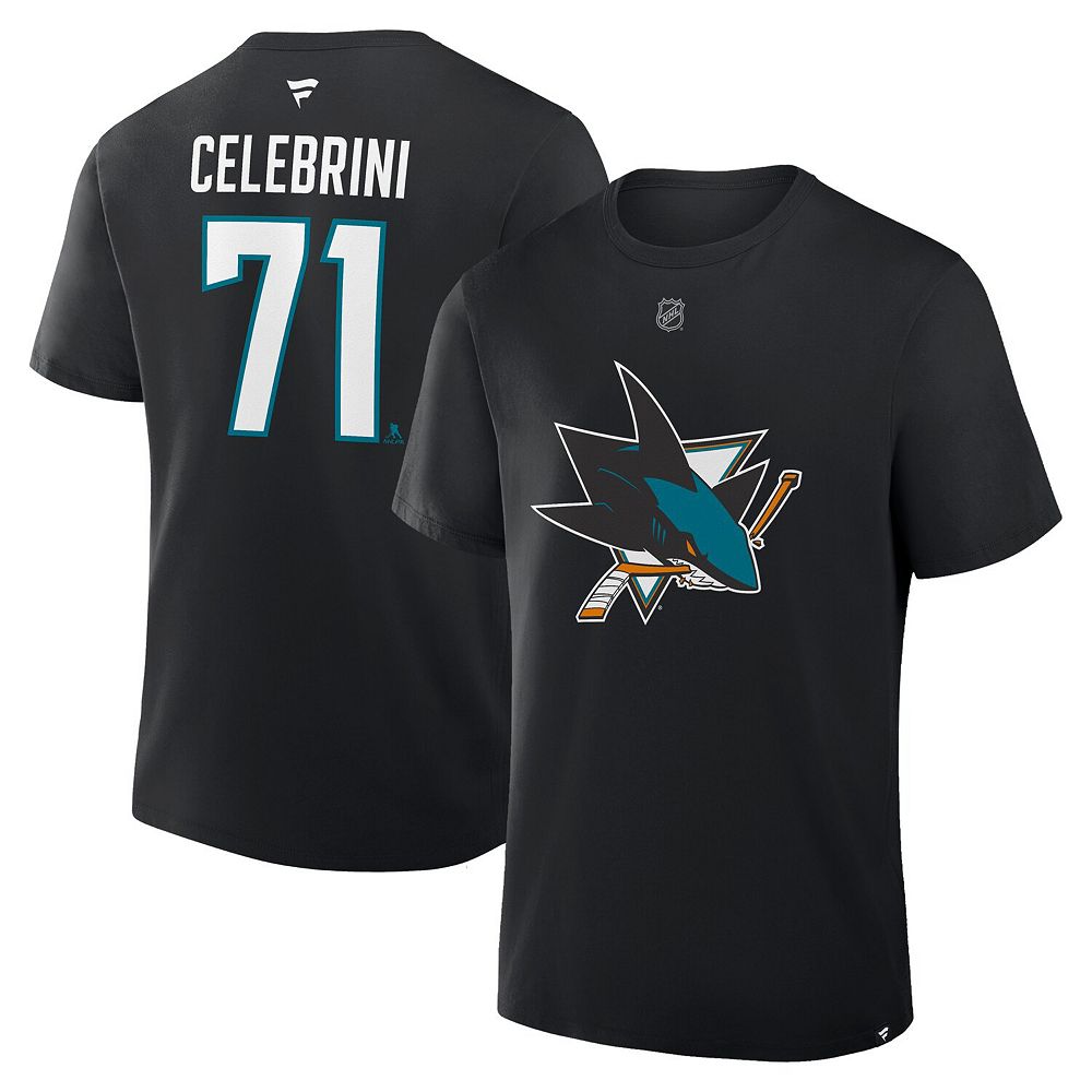 Men's Fanatics Macklin Celebrini Black San Jose Sharks Authentic Stack ...