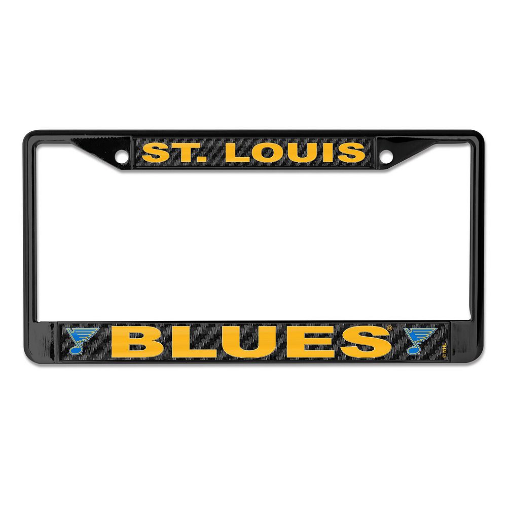 WinCraft St. Louis Blues Carbon Laser Cut Black Metal License Plate Frame