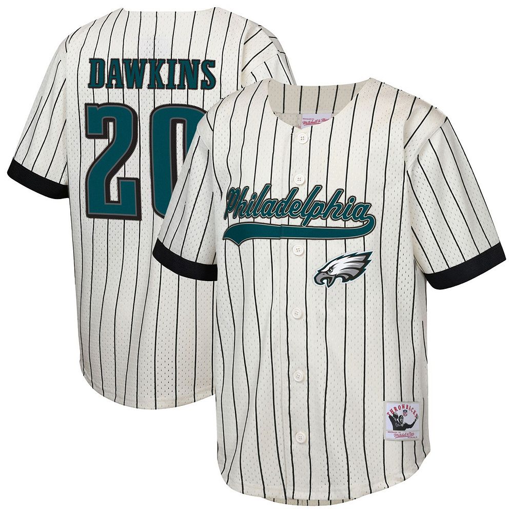 Youth Mitchell & Ness Brian Dawkins Cream Philadelphia Eagles Retired ...