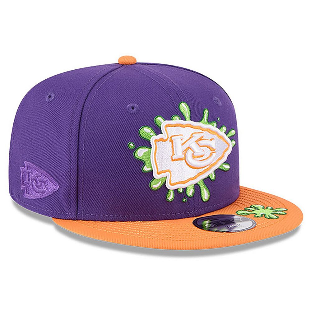 Youth New Era Purple/Orange Kansas City Chiefs Nickelodeon Slime 9FIFTY ...