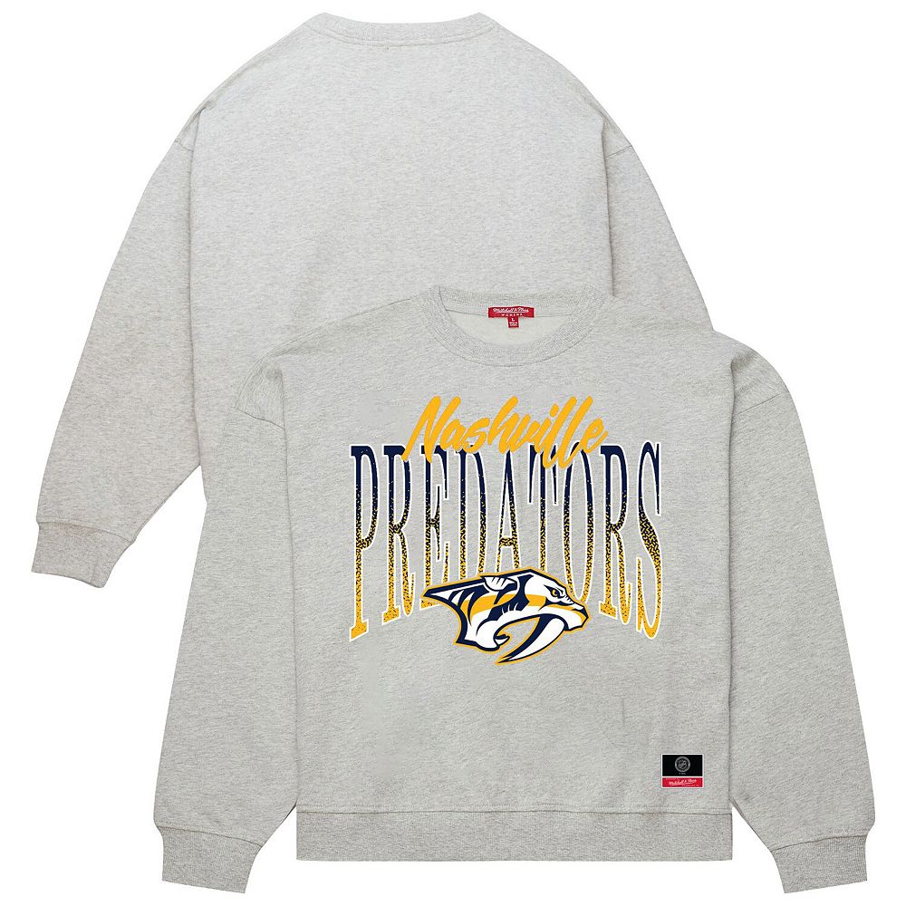 Women's Mitchell & Ness Heather Gray Nashville Predators Hockey Night ...