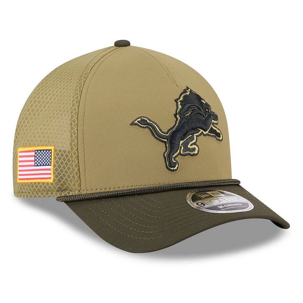 Men's New Era Green Detroit Lions 2025 Salute to Service 9FORTY A-Frame ...