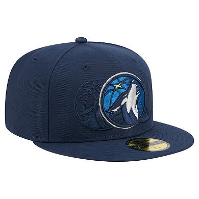 Men's New Era Navy Minnesota Timberwolves Tri-Hit 59Fifty Fitted Hat