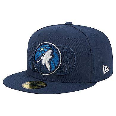 Men's New Era Navy Minnesota Timberwolves Tri-Hit 59Fifty Fitted Hat