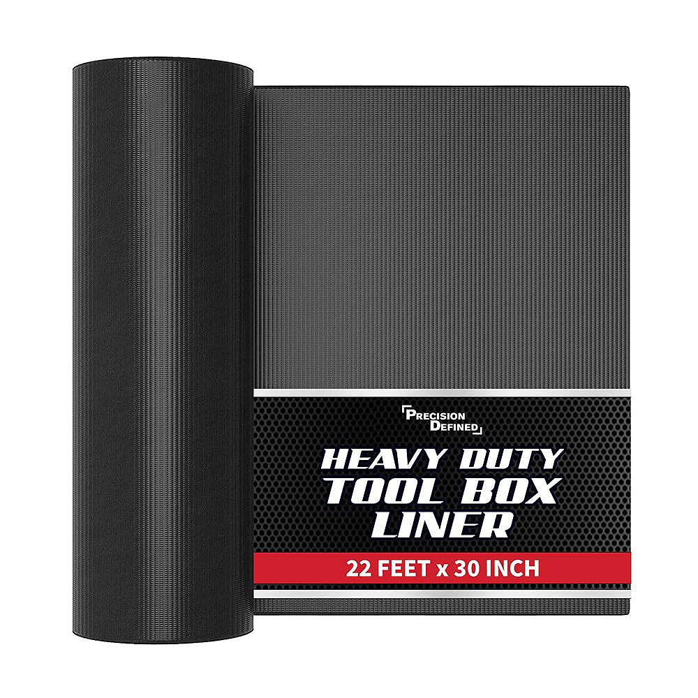 Precision Defined Professional Grade Tool Box Liner, 22 ft x 30", Black, Tool Box Drawer Liner