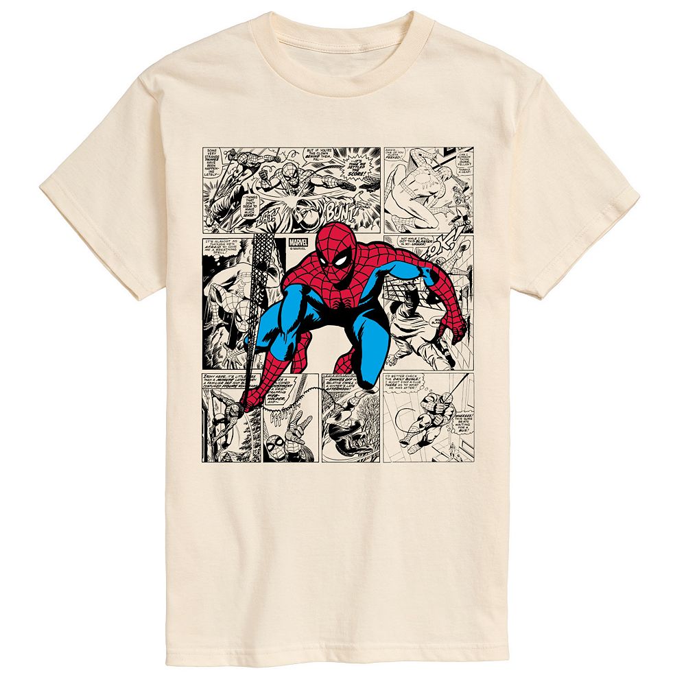 Big & Tall Marvel Spider-Man Comic Panels Graphic Tee