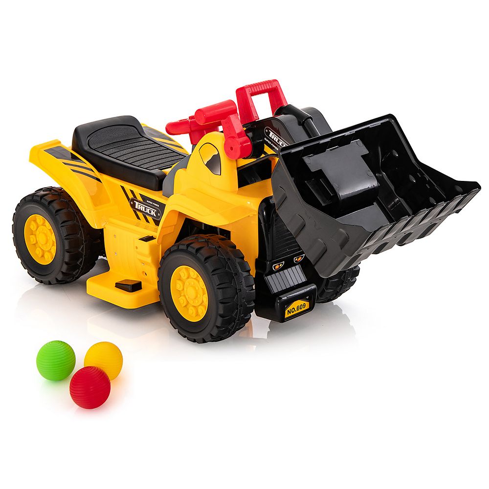 Costway 6V Electric Kids Ride On Bulldozer Pretend Play Truck Toy with ...