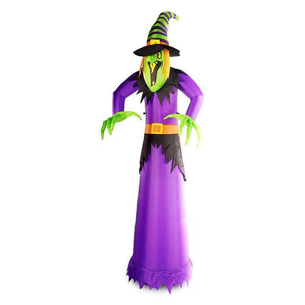G128 10ft Witch Halloween Inflatable Decor with LED Lights