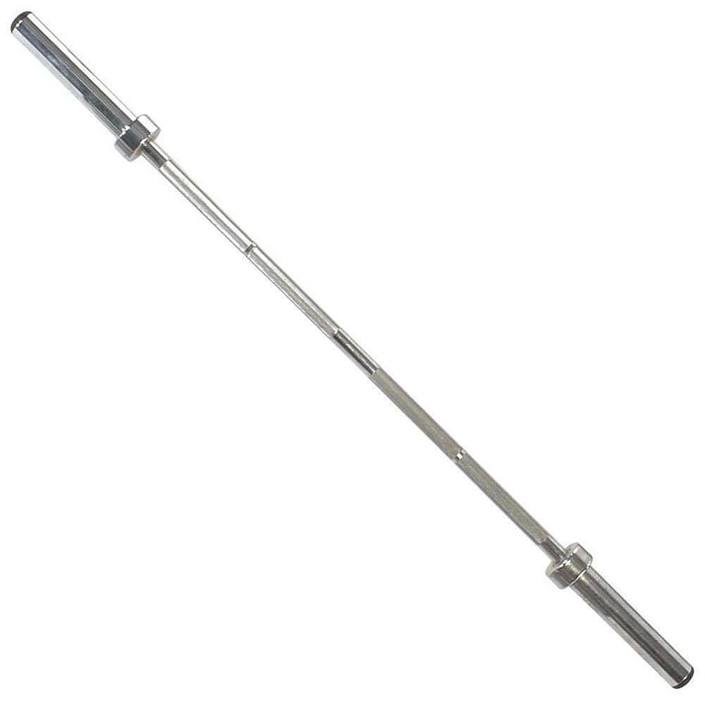 Power Systems Short Olympic Bar, 60" Steel Weightlifting Bar with 275 ...