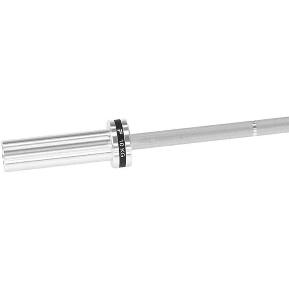 Power Systems 10kg Junior Olympic Bar, 67" Black Zinc & Stainless Steel ...