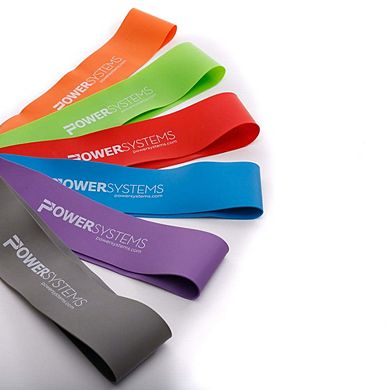 Power Systems 9" Mini Versa-Loop Exercise Bands, Extra Light (4-15 lbs ...