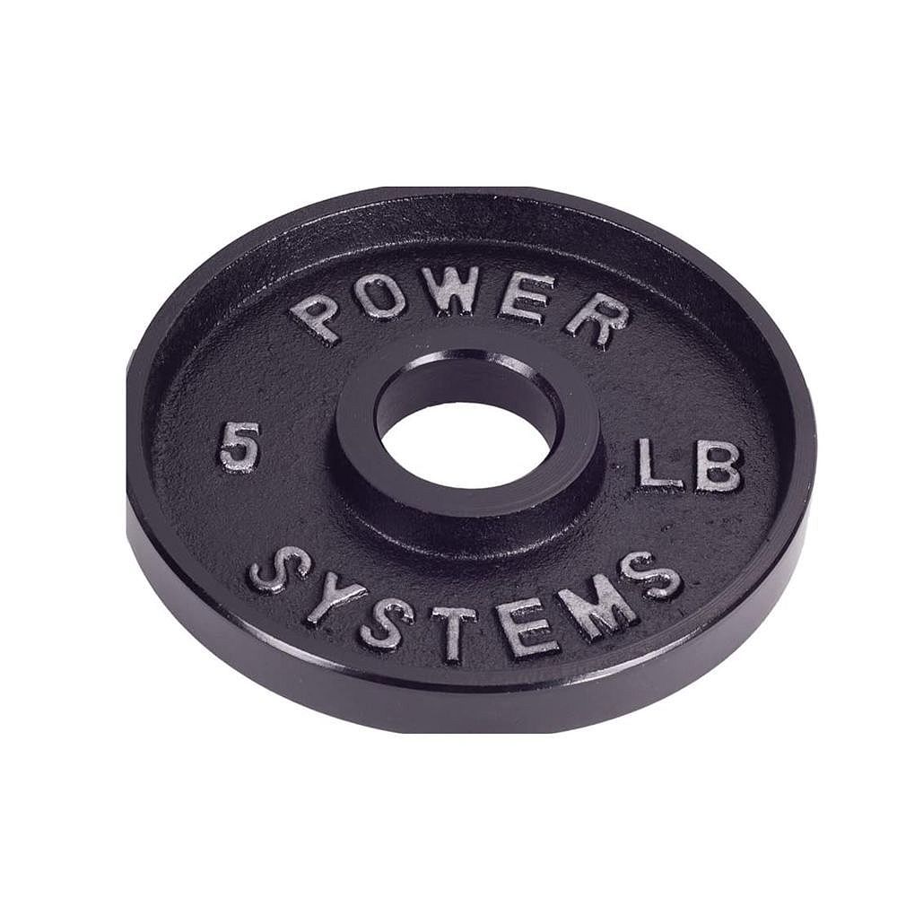 Power Systems Pro Olympic Plate (5 lb), Cast Iron Weight Plates Fits 2 ...